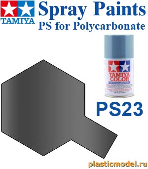 86023 Tamiya PS-23 Gun Metal metallic, 100 ml. spray (Оружейная Сталь ...